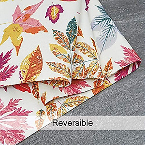 HARORBAY Farmhouse Table Runner 13 x 72 Inch, Decor Table Runners, Rustic Dresser Scarf for Dinning Table,Kitchen Decoration,Holiday Parties Spring Autumn (Maple Leaf)