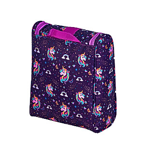 Remobia Hicol Cute Cartoon Hanging Kids Toiletry Bag Children Travel Cosmetic Makeup Organizer Wash Bag Shower bag Over Night Bag Camping Shaving Kit Bag for Boys & Girls(Unicorn)