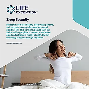 Life Extension Melatonin 1 mg - For Restful Night, Hormone Balance, and Immune Health – Sleep Aid Melatonin Supplements - Immediate Release - Gluten-Free, Non-GMO - 60 Capsules
