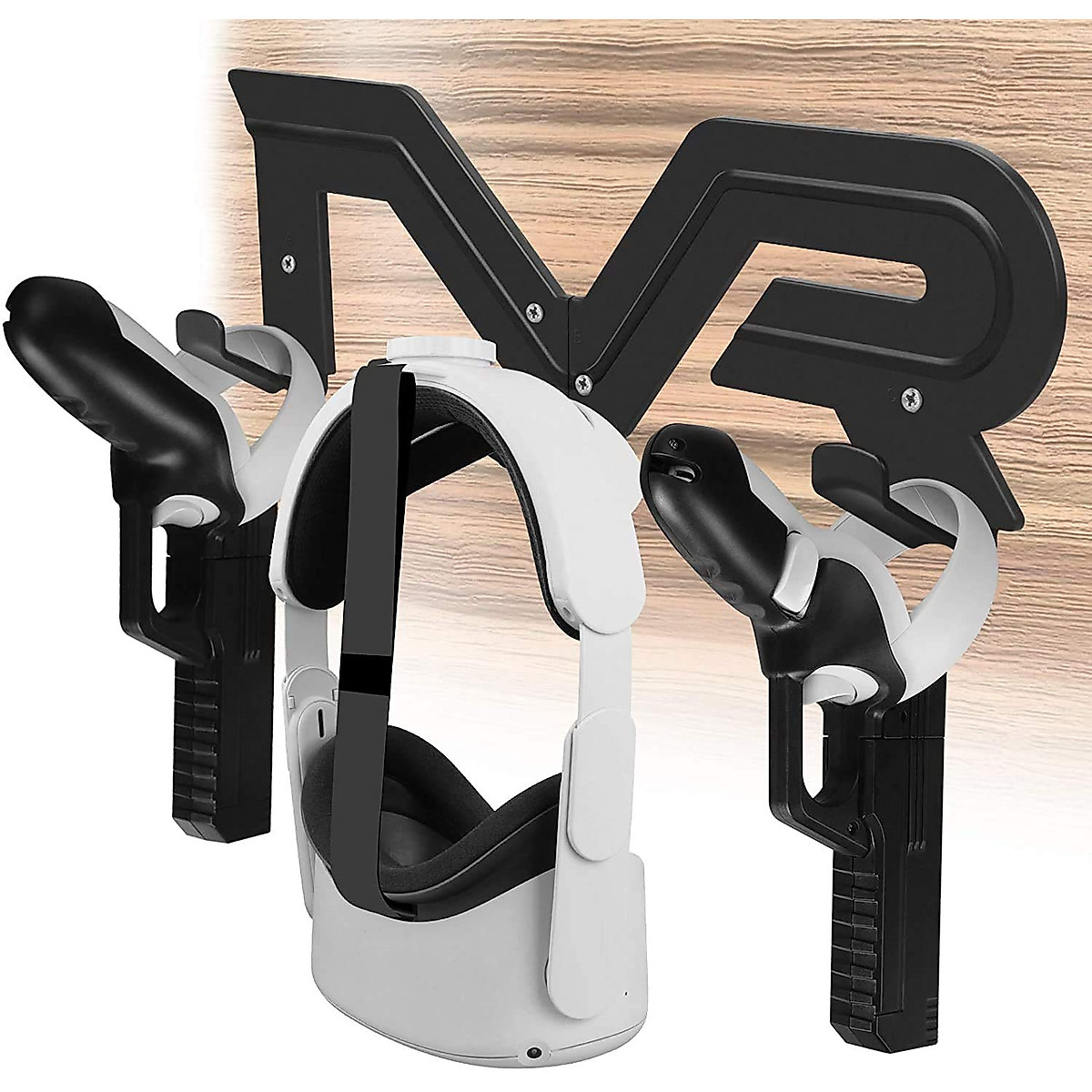 VR Headset Wall Mount Storage Stand Hook for Oculus Quest 2,Rift-S,HTC Vive,Vive Pro,Playstation VR,Valve Index,Vive Cosmos and Mixed Reality Headsets (Black)