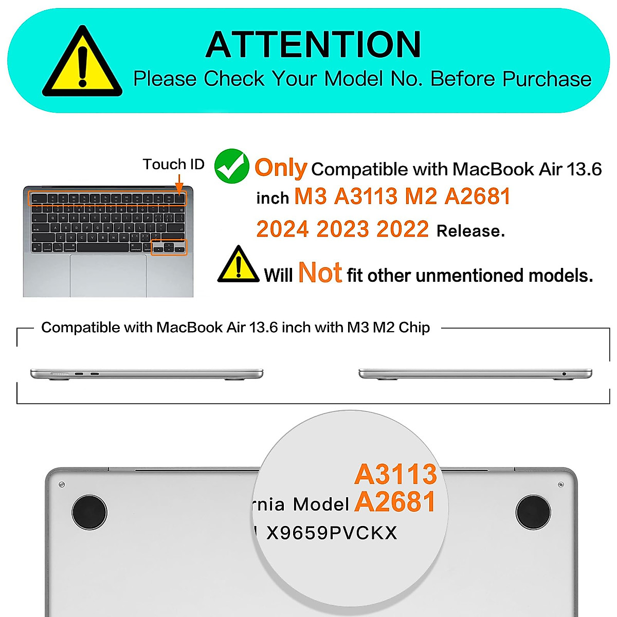 MOSISO Compatible with MacBook Air 13 inch Case 2025 2024 2023 2022 M3 A3113 M2 A2681, Plastic Leopard Grain Hard Shell Case&Carrying Sleeve Bag&Keyboard Cover&Webcam Cover&Screen Protector, Black