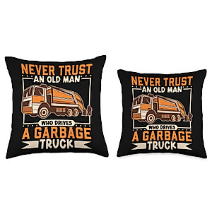 Garbage Trucks Recycling Garbage Truck Driver Throw Pillow