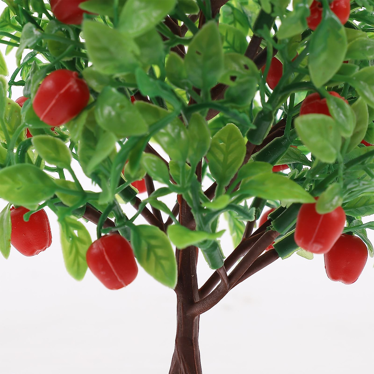 Beavorty 2pcs Model Trees with Bases Miniature Trees Model Garden Train Scenery Flower Trees Fake Architecture Trees Artificial Apple Trees for DIY Crafts Building Model Small Trees Model