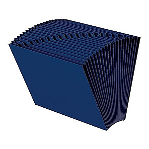 Smead Colored Expanding File, Alphabetic (A-Z), 21 Pockets, Letter Size, Navy Blue (70720)