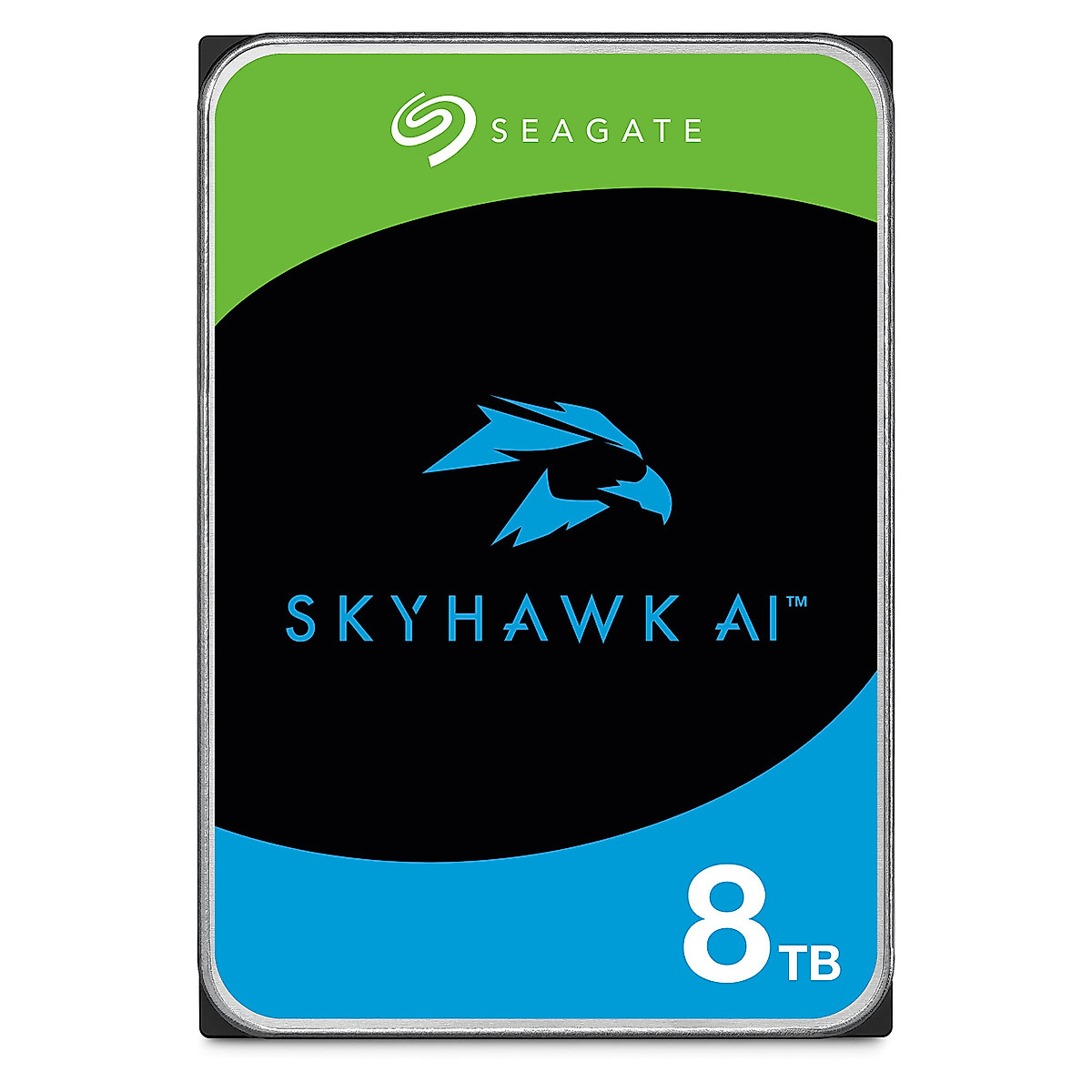Seagate Skyhawk AI 8TB Surveillance Internal Hard Drive HDD–3.5 Inch SATA 6Gb/s 256MB Cache + Drive Health Management & 3-Year Recovery Service - (ST8000VEZ00)