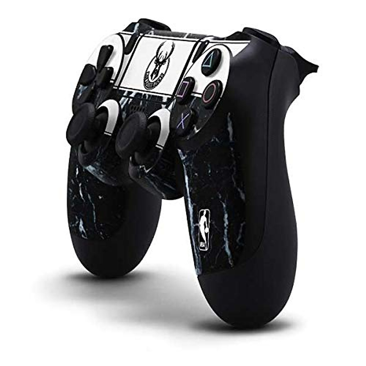 Skinit Decal Gaming Skin for PS4 Controller - Officially Licensed NBA Milwaukee Bucks Marble Design