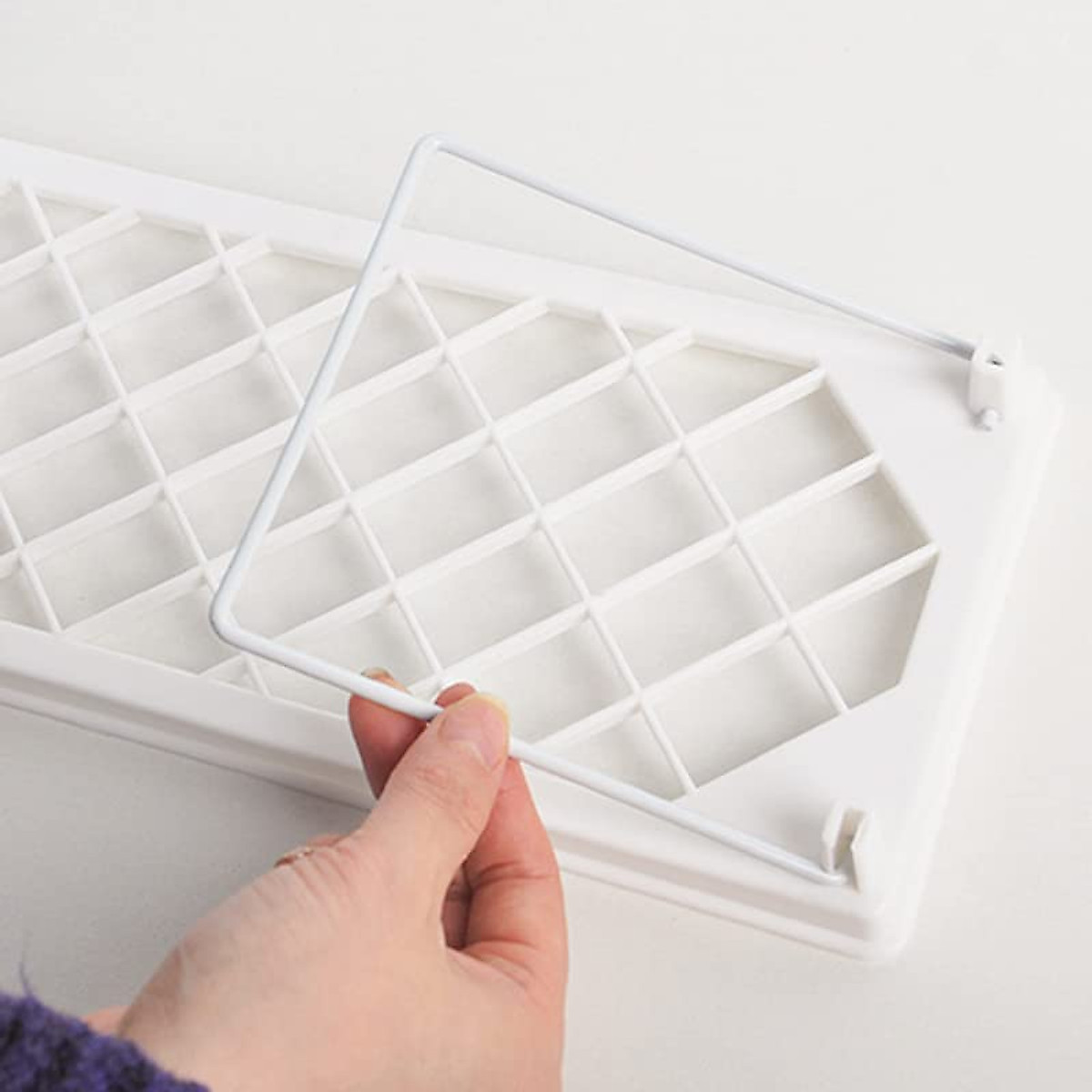 Enforose Desktop Shelf, Dormitory Storage Shelf Strong PP Metal Organization Storage Rack Simple Style Foldable Design Desktop Display Shelf for Office, Dorm, Home (Small)