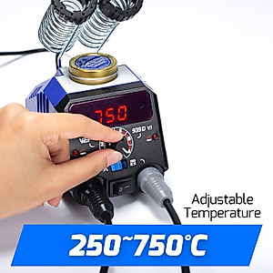 WEP 939D-VI Dual Pen Wood Burning Kit 250-750℃/482-1382℉ A/B Toggle Wood Burning Tool with 2 Detachable Pens, 20 Wood burner Tips, Dual-Barrel Holder. Suitable for Pyrography, Leather Burning Kit