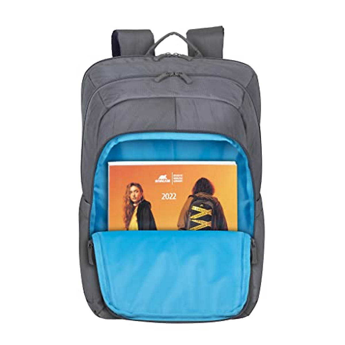 RIVACASE Unisex Grey Eco Backpack Laptop Backpack, Gray, 17,3"