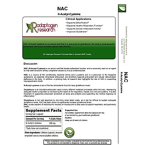 N-Acetyl-L-Cysteine 900mg | NAC Supplement | Powerful Antioxidant | Supports Detoxification | Non-GMO | 120 Vegetarian Capsules | Adaptogen Research