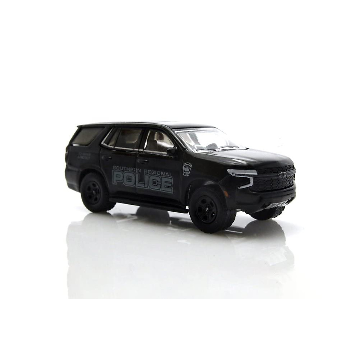 ModelToyCars 2021 Chevy Tahoe Police Pursuit Vehicle, Black - Greenlight 30342 - 1/64 Scale Diecast Car