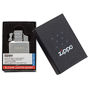 Zippo 65826 Butane Lighter Insert - Single Torch, Chrome