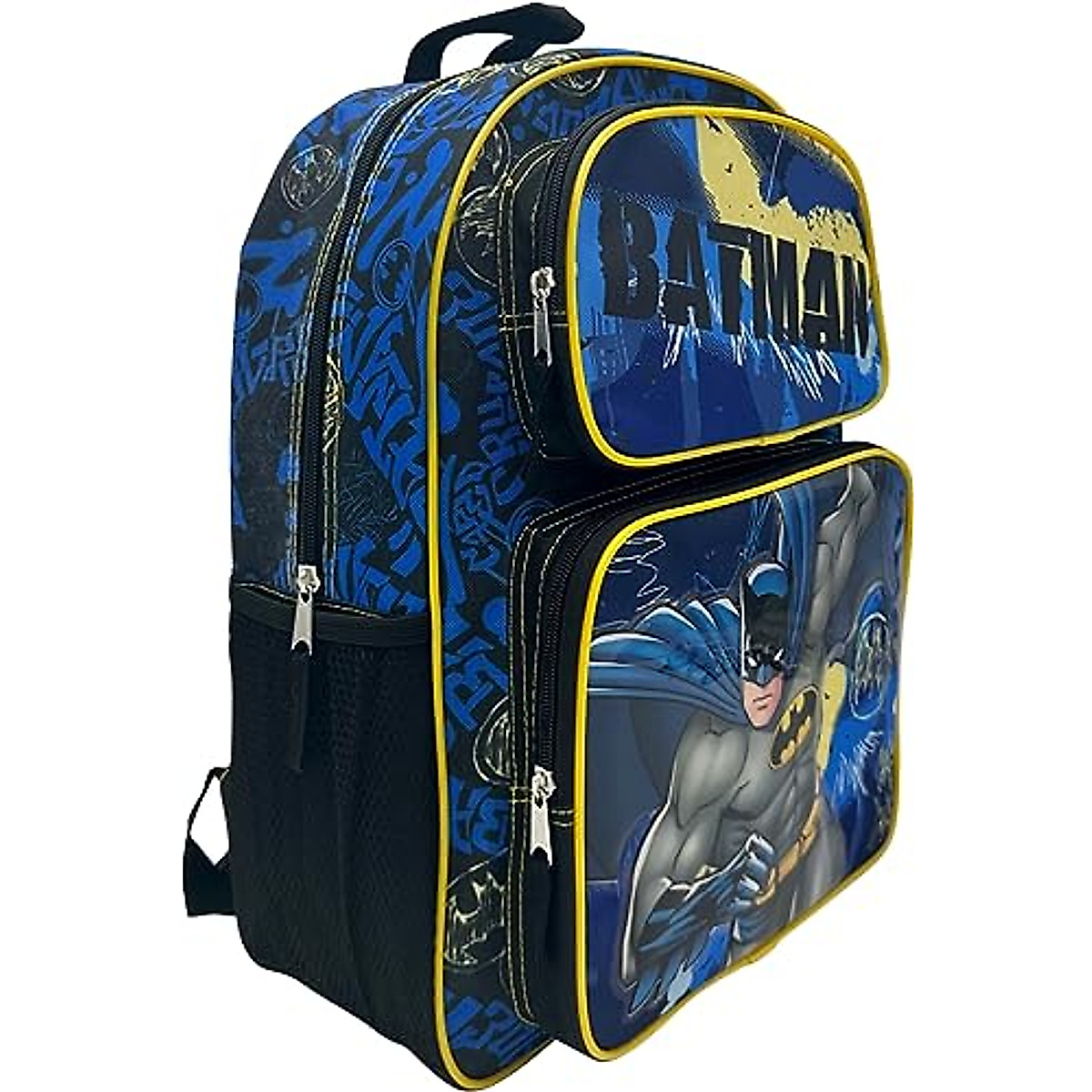 Fast Forward Kid’s Licensed 16” Large School Backpacks with Multiple Pockets (Batman)