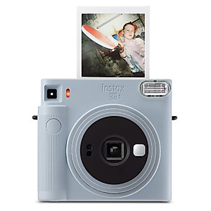 Fujifilm Instax Square SQ1 Instant Film Camera, Glacier Blue Bundle with Instax Square Film, White (20 Exposures)