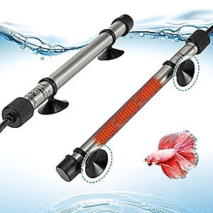 hygger Pinpoint Saltwater Aquarium Heater with Digital Thermostat IC Temp Controller, Titanium Tube Submersible Fish Tank Heater for Coral Reef 200 Watt