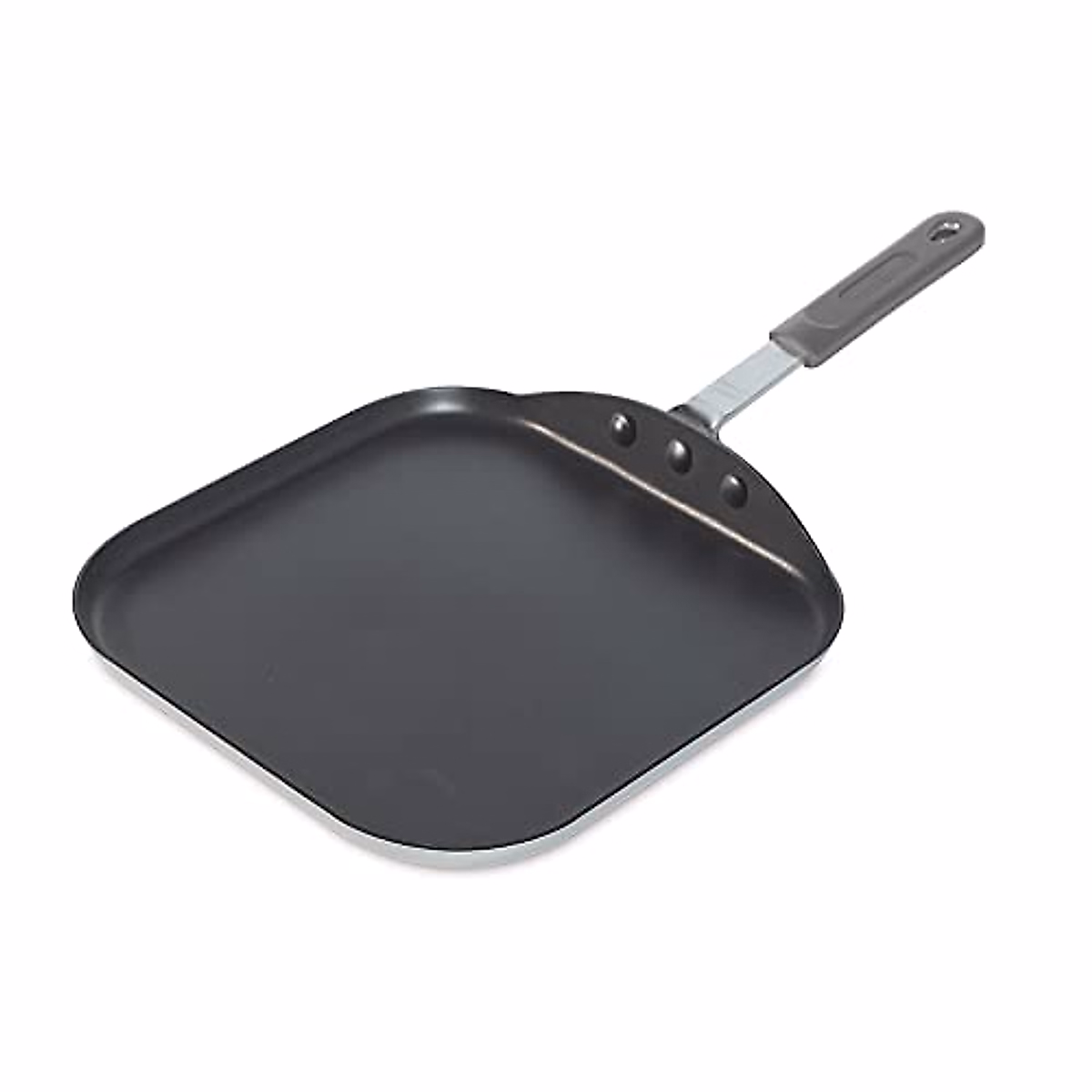 Nordic Ware Restaurant Cookware Square Griddle, 11.5 Inch, Black