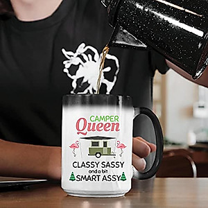 Classy Saucy Gift for Smart Assy Camper Queen 11oz 15oz Color Changing Mug