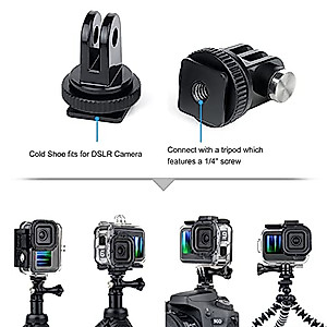 GEPULY Skeleton Housing Case Side Open Housing Protective Case with Aluminum USB Pass Through Side Door Cover for GoPro Hero 9 10 11 12 13 Black - Charging Camera Without Removing Housing Case