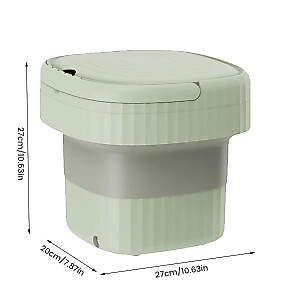 Mini Washing Machine Portable 6L, 12V 60W Folding Laundry Machine- 3 Adjustable Timing Modes, Durable Electric Washing Machine for Underwear Socks Toy Baby Clothes, for Dorm Camping RV Travel Laundry