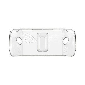 Protective Case for ROG Ally Handheld Game Console, Transparent Case Shockproof Game Console Cover with Bracket Sweatproof Cover for ROG Ally Gaming Accessories (Transparent)