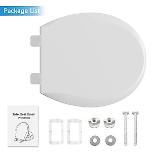 Toilet Seat, Round Toilet Seat with Toddler Seat Built in, Potty Training Toilet Seat Round Fits Both Adult and Child, with Slow Close and Magnets- Round