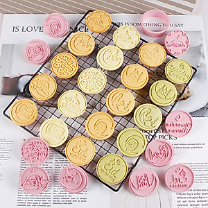 10 Pieces Eid Mu-barak Cookie Cutters Rama-dan Cookie Mu-slim Biscuit Mold Star Lantern Moon Cookie Stamper DIY Biscuit Press Stamp Molds For Baking Fondant Supplies