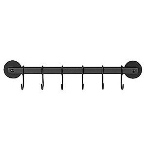 Navaris Magentic Grill Hooks - Magnetic Hook Bar Holder for Hanging Grilling BBQing Tools Utensils Tongues Spatchulas Oven Mitts - BBQ Tool Hanger