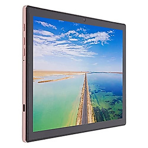 Ultra Thin Tablet, Aluminum Alloy Rose Gold Touchscreen Tablet 3GB RAM 64GB ROM Front 5MP Rear 13MP (US Plug)