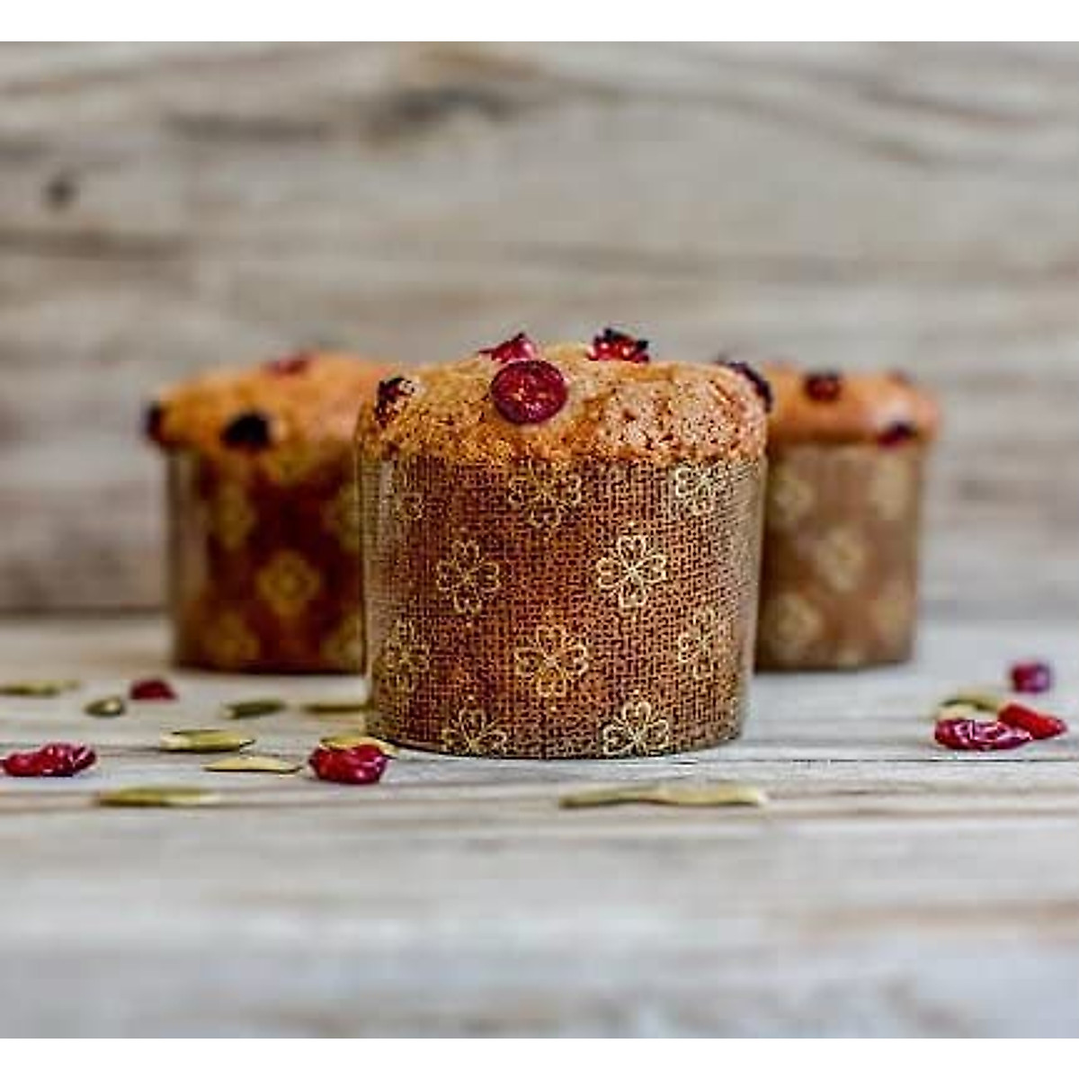 Pastry Chef's Boutique Mini Panettone Muffins Paper Pan Mold 2'' x 2.75 '' - (Mini Panettones - 25 pcs)