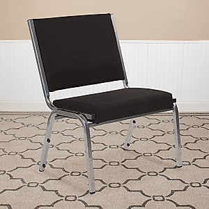 Flash Furniture Bariatric Chairs, 1 Pack, Black Fabric