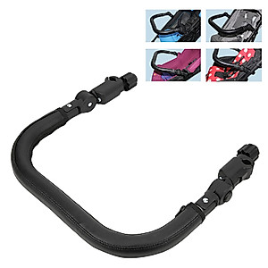 Universal Stroller Tray, Detachable Shockproof Baby Stroller Bumper Bars for Rectangle Tube for Quadrate Tube for Rhombic Tube(Universal (Leather) armrest)