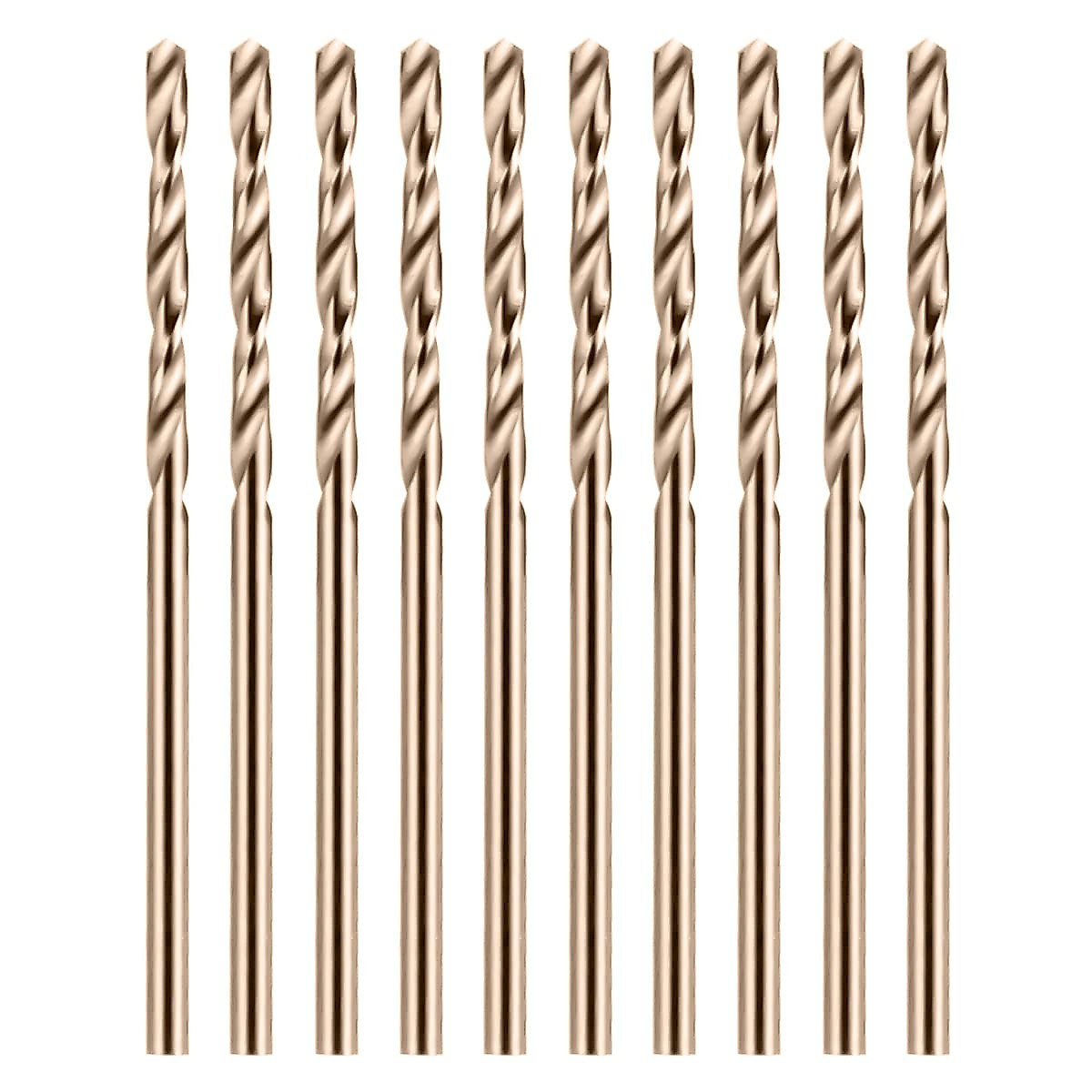 Cobalt Drill Bit Set, M35 Twist HSS Drill Bits Straight Shank, 2mm High Speed Steel Drill Bits for Drilling in Hard Metal, Stainless Steel, Cast Iron (2mm)