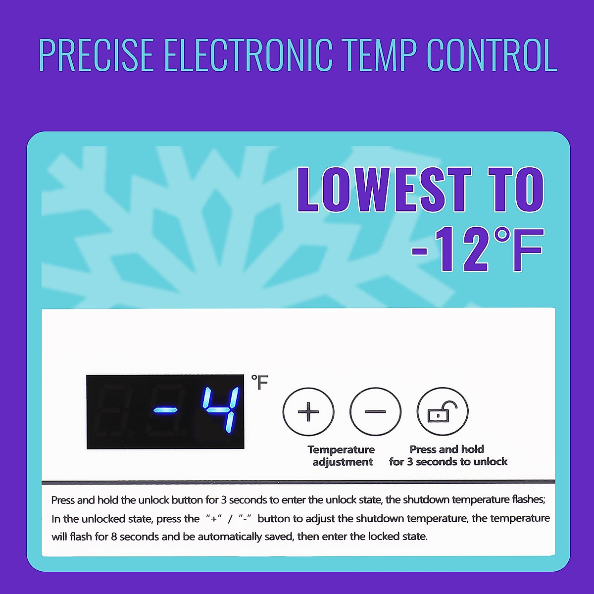 DEMULLER Chest Freezer, Small Deep 4.0 Cubic Feet White Freezing Machine, Compact Top Open Door with Electronic Panel, Temp Range -12 ℉ to 50 ℉, Two Storage Wire Baskets, Manual Defrost