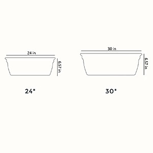 The HC Companies 24" Eclipse PlasticWindow Box 7.76"x24"x6.57" in White Color