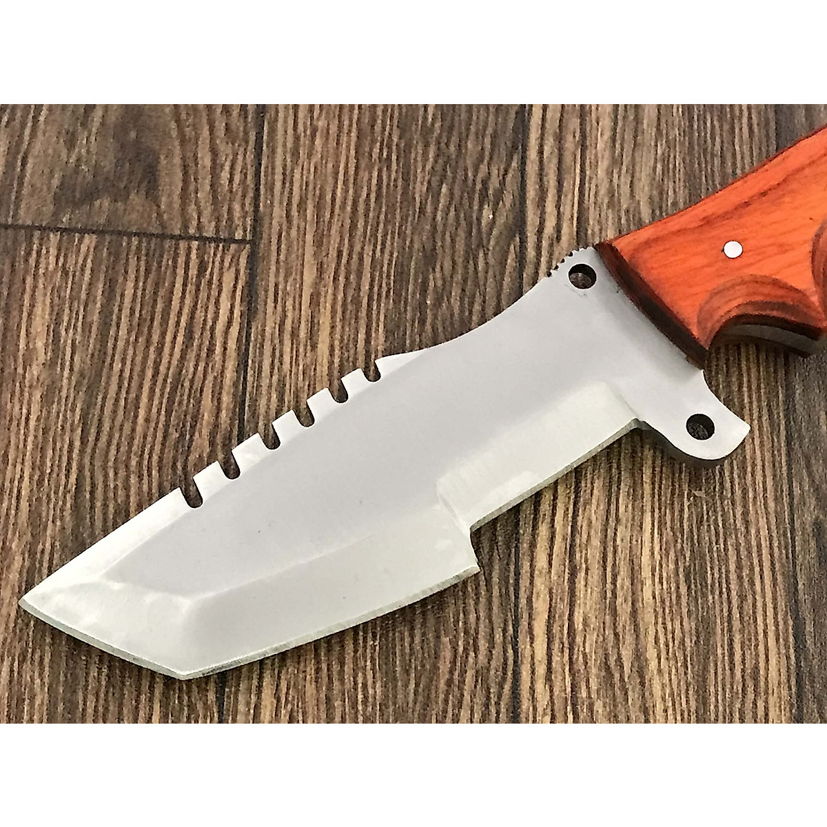 TR-1168 Custom Handmade Damascus Steel 10 Inches Tracker Knife - Perfect Grip walnut wood Handle (TR-2150)