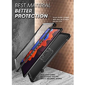 SUPCASE for Galaxy Tab A7 Case with Stand (Unicorn Beetle Pro), [Built-in Screen Protector] Full-Body Shockproof Anti-Scratch Heavy Duty Protective Tablet Case for Samsung Tab A7 10.4 Inch, Black