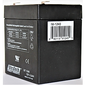 UltraTech UT-1240 / UT-1250-F1 12V, 4.5Ah Sealed Lead Acid Alarm Battery UT1240 UT-1250-F1 ISO9001