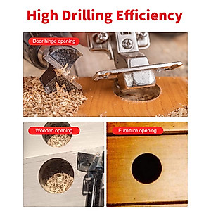 Rocaris 20Pcs Forstner Drill Bits, Tungsten Steel Woodworking Hole Saw Set, Wood Cutter Auger Opener Round Shank Drilling Cutting Tool (14mm-50mm)