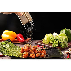 BPFY 12 Pack 4oz Glass Spice Jars With Shaker Lids, Square Spice Bottles, Chalk Labels, Pen, Silicone Collapsible Funnel, Spice Containers For Kitchen Cabinet