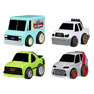 Little Tikes My First Cars Crazy Fast Cars Tuner Car Pullback Toy Car Vehicle with Epic Speed and Distance, Goes up to 50 ft