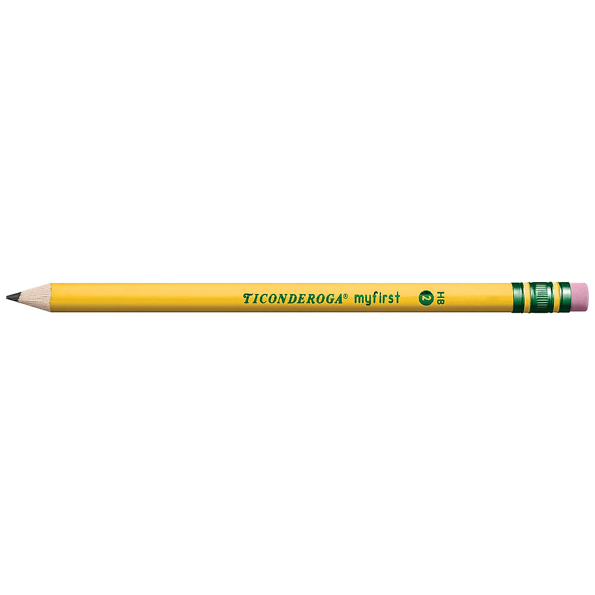 TICONDEROGA My First Pencils, Wood-Cased Soft, Pre-Sharpened, 12 Count (X33312)