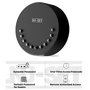 NU-SET Lock | Smart-Box Series Wall Mounted Electronic Combination Lock Box | Electronic Lock Box Key Sharing for Commercial & Personal Use | Home Improvement & Door Hardware (Black)
