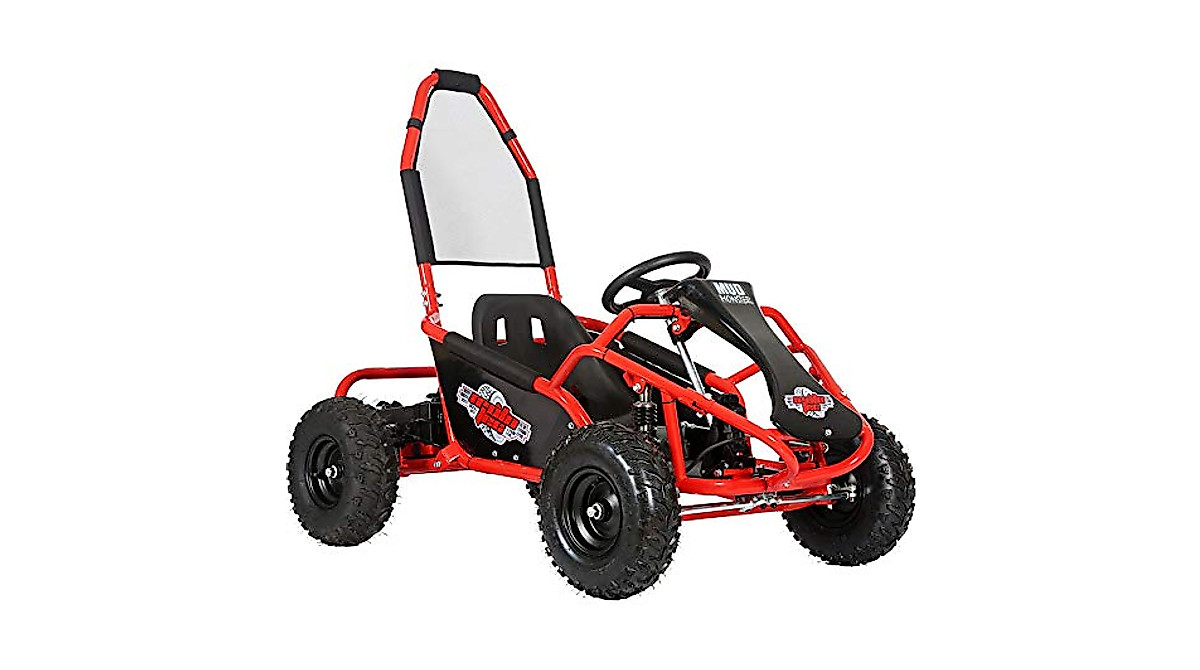 MotoTec Mud Monster Kids Electric Go-Kart - Full Suspension, 48V 1000W