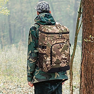 LEMONWORLD Cooler Backpack 40 Cans Insulated Leak Proof camo Cooler Bag Lunch Backpack for Men Small Cooler Backpack