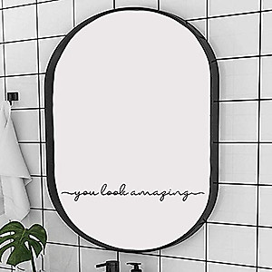 ZLKAPT You Look Amazing Inspirational Quotes Mirror Decal 18"x2.3" Vinyl Decal