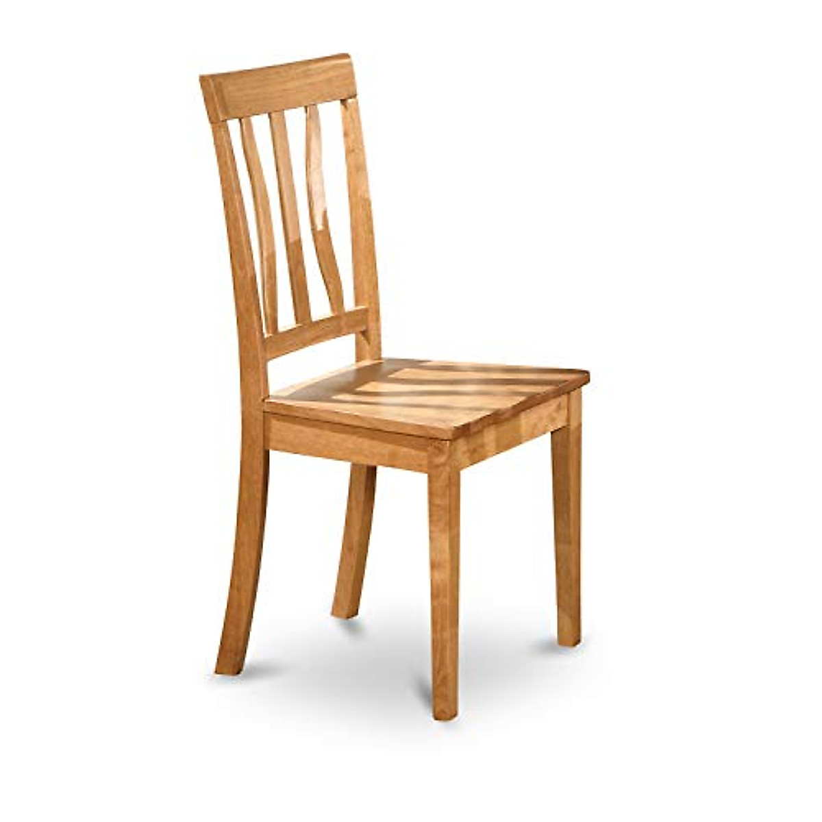 East West Furniture Capri 6 Piece Set Contains a Rectangle Dining Room Table and 4 Kitchen Chairs with a Bench, 36x60 Inch, Oak