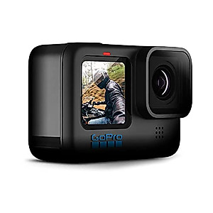 GoPro HERO10 (Hero 10) Black - Waterproof Action Camera with Front LCD and Touch Rear Screens, GP2 Engine, 5K HD, 23MP Photos, Live Streaming, 64GB Card, 50 Piece Accessory Kit and 2 Extra Batteries