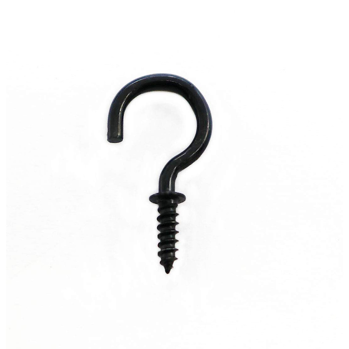 IDEALSV 125 Pcs Screw Ceiling Hooks Black Screw Cup Hooks Lights Hooks 3/4 Inch