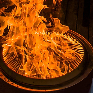 Flame Engine 19 Inch Circular Smokeless Fire Pit with Carry Bag and Ash Removal Tray for Easy Cleanup for Wood logs or Wood Pellets, Stainless Steel