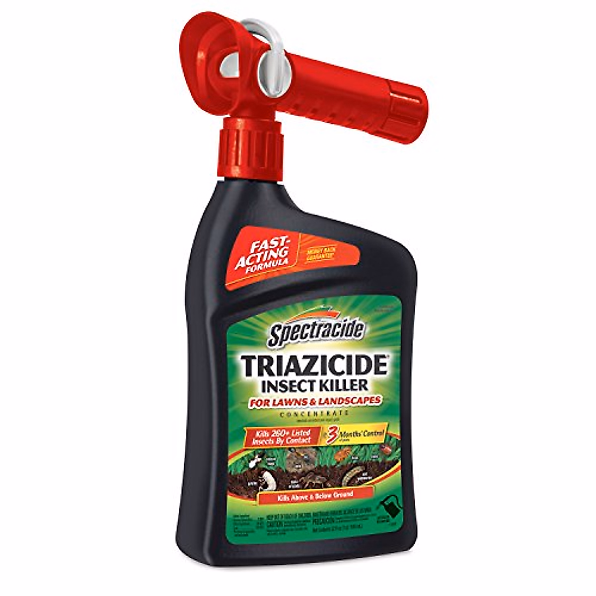 Spectrum Brands 61067 HG-61067 32Oz Rts Bug Free Spray, Hose, Silver Bottle & Spectracide Triazicide Insect Killer for Lawns & Landscapes Concentrate, Ready-to-Spray, 32-Ounce